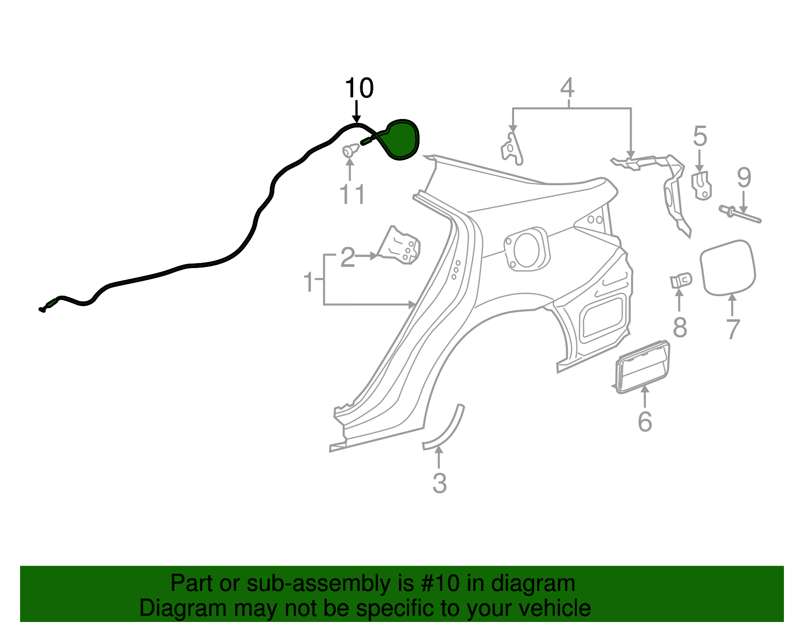 2014-2019 Toyota Corolla Release Cable 77035-02380 | OEM Parts Online