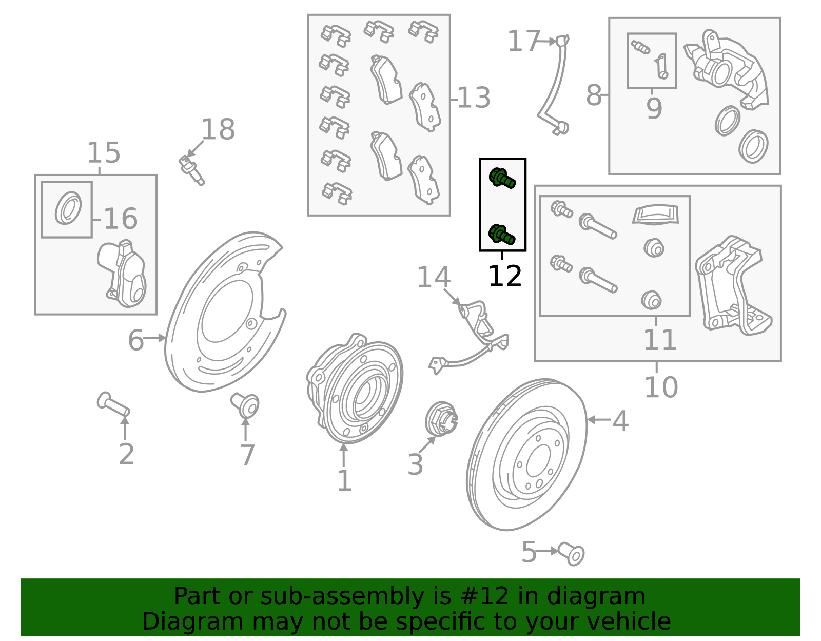 2022-2025 Land Rover Disc Brake Caliper Bracket Mounting Bolt LR153536 ...