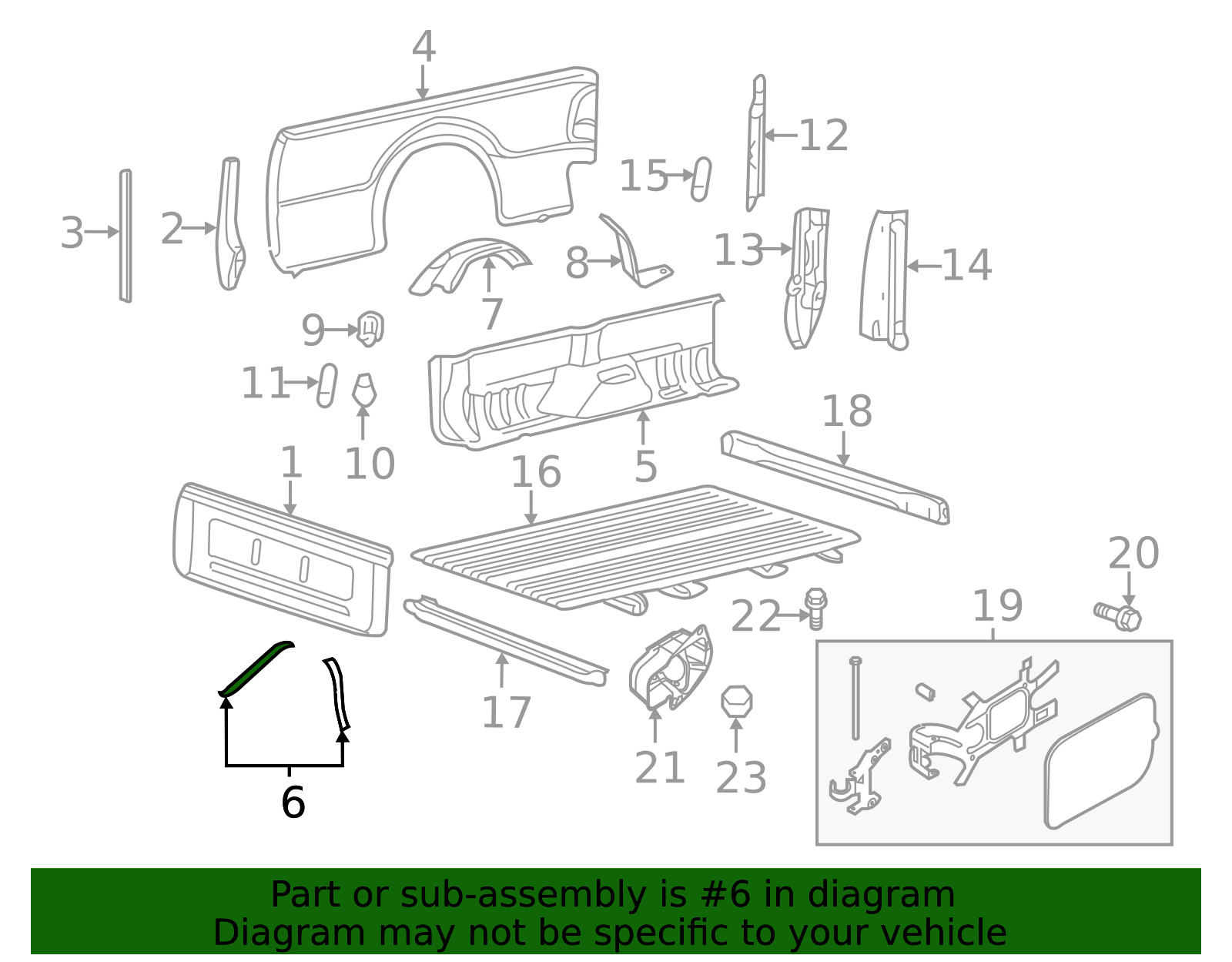 Genuine OEM Ford Part - Truck Bed Panel Brace BC3Z-9928260-B | Genuine ...