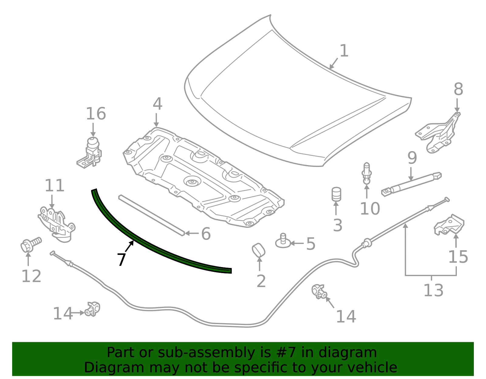 65820-6GW0A - High-Quality Hood Seal for 2018-2024 Infiniti ...