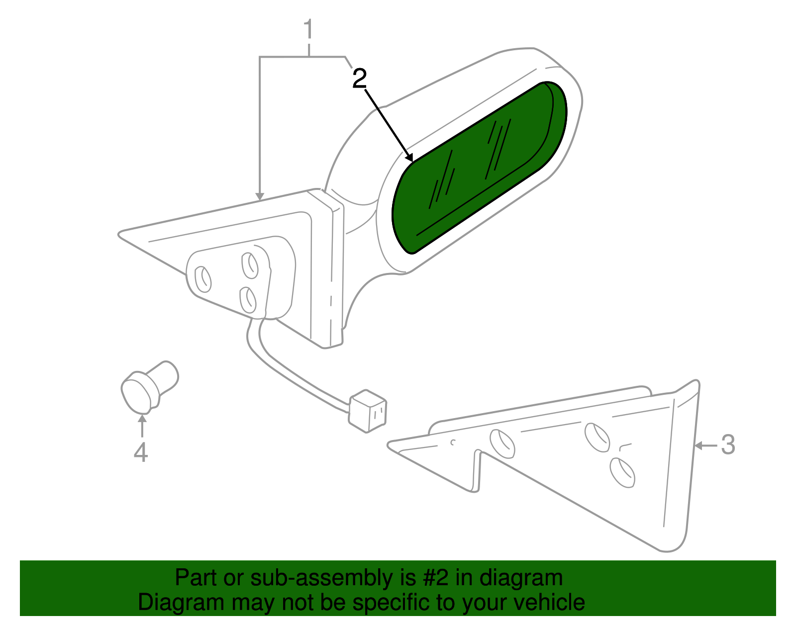 TC16-69-183A - Mirror Glass 1999-2002 Mazda Millenia | Florida Mazda Parts