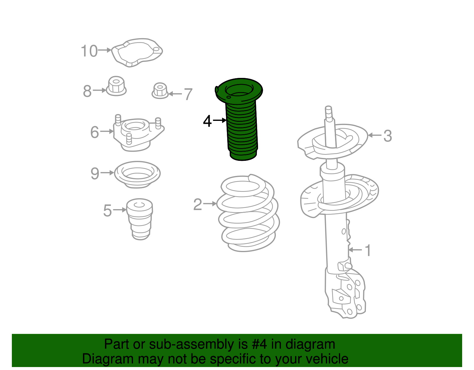 54034W040P - Upper Insulator 2014-2022 Mitsubishi | Mitsubishi Direct Parts