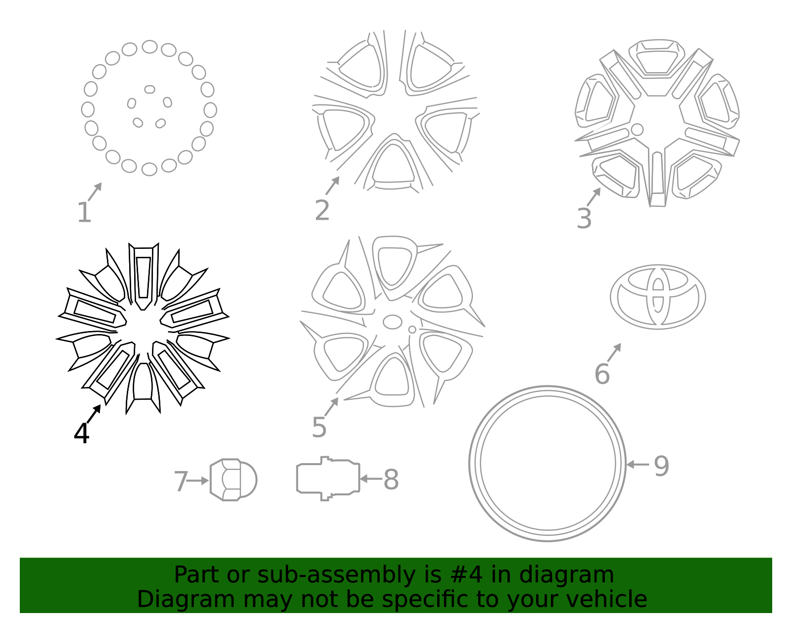 4261A-0R050 - 2019-2024 Toyota RAV4 - Wheel Disc Chrome 19 Inch | Nucar ...