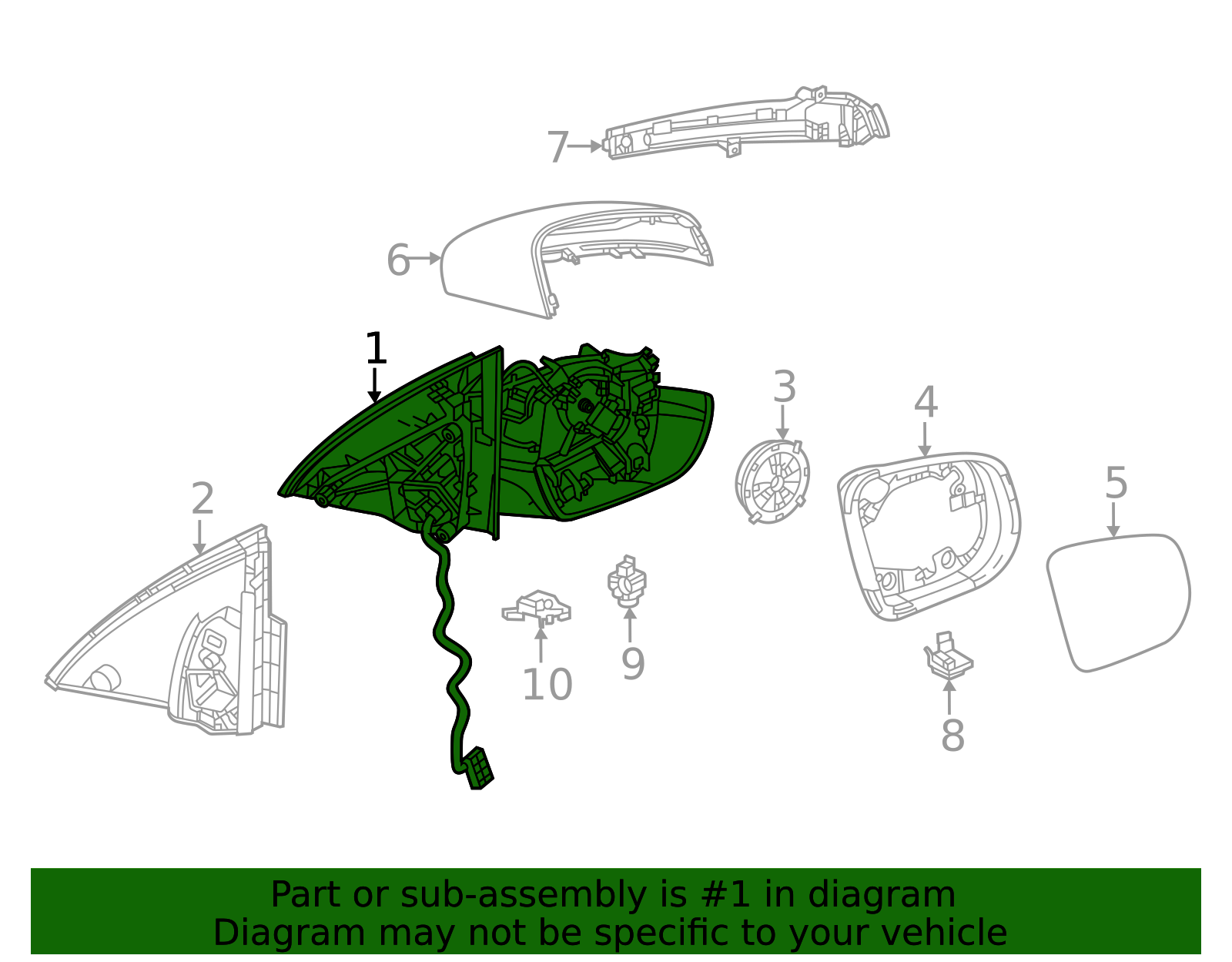 167-810-47-05 - Mirror Assembly 2024-2025 Mercedes-Benz | Mercedes-Benz Premier Parts