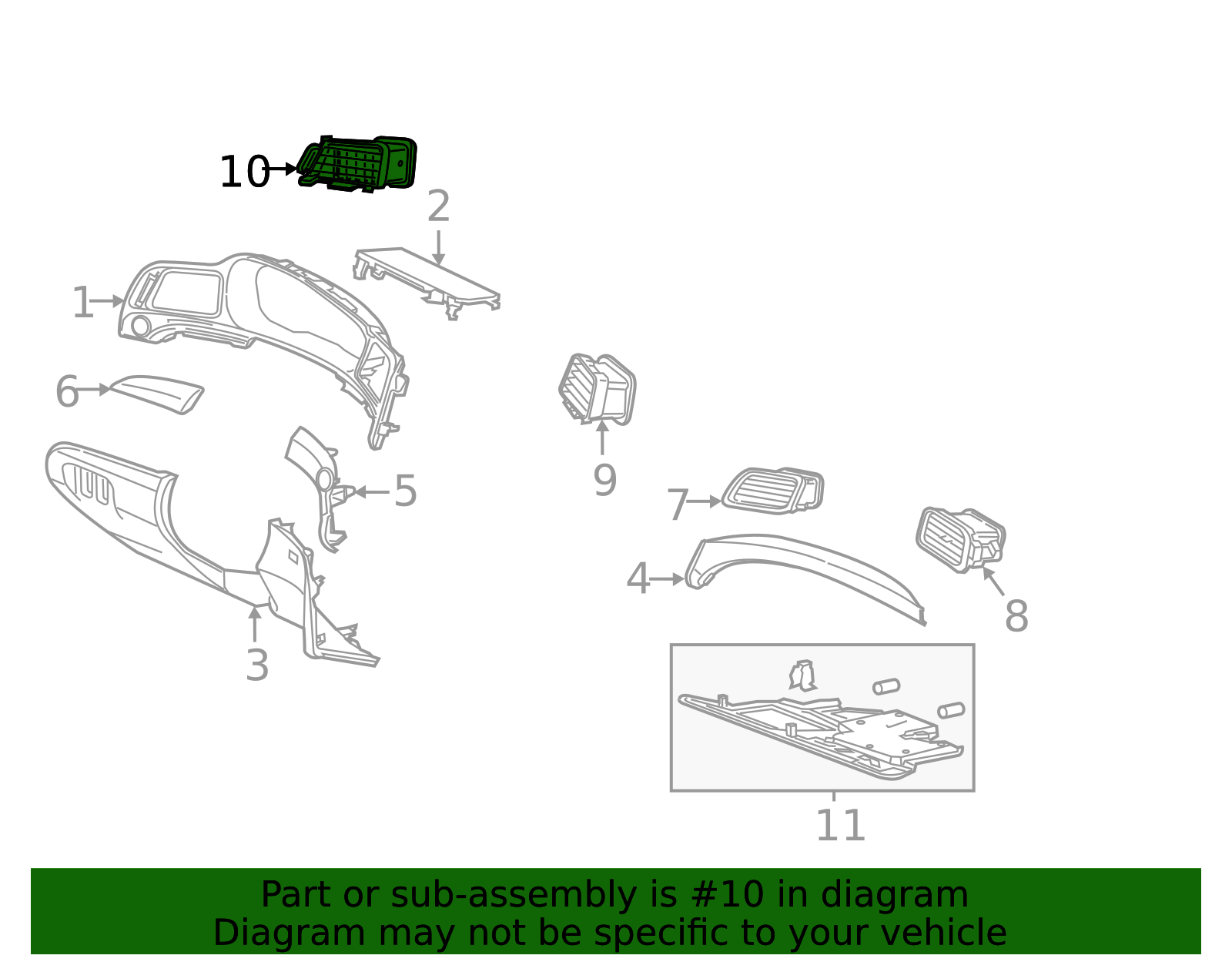 77626-TX6-A01ZA - High-Quality Dashboard Air Vent for AutoNation Parts