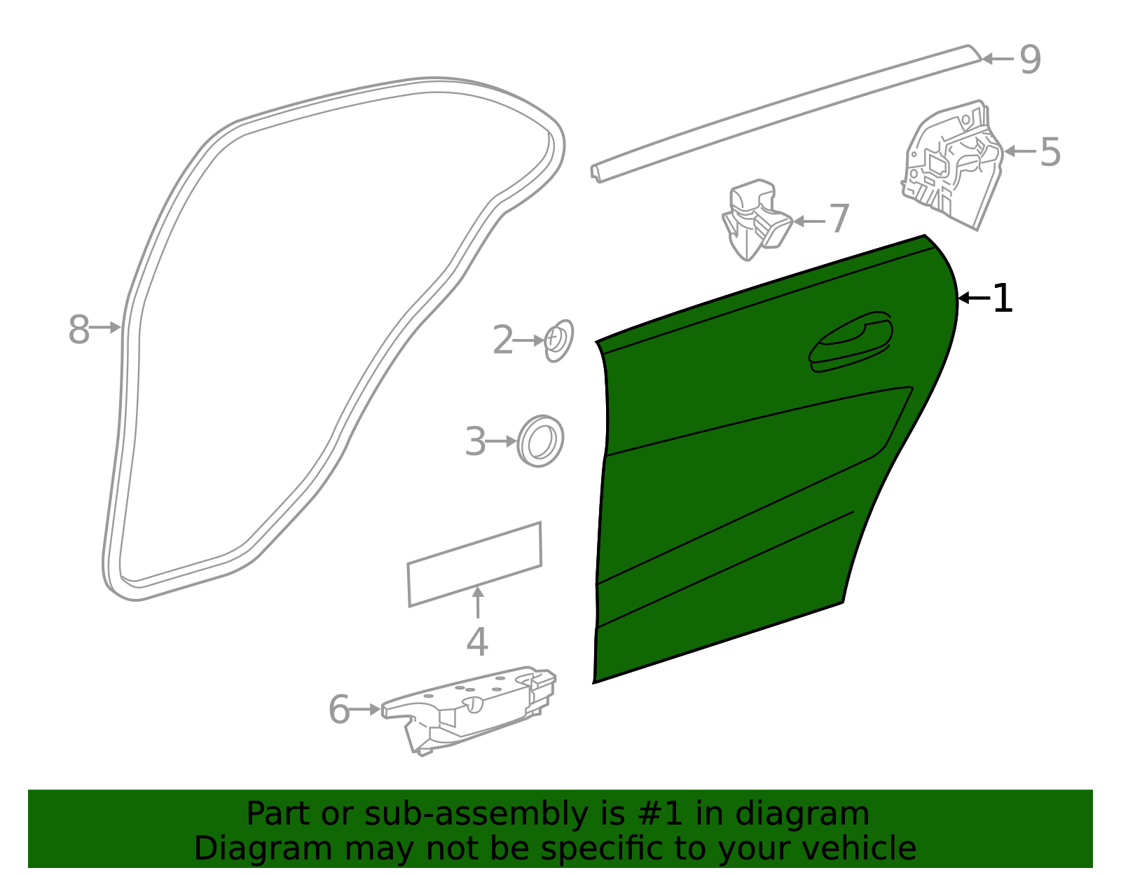 117-730-02-05 - Rear Door 2014-2019 Mercedes-Benz | Mercedes-Benz ...