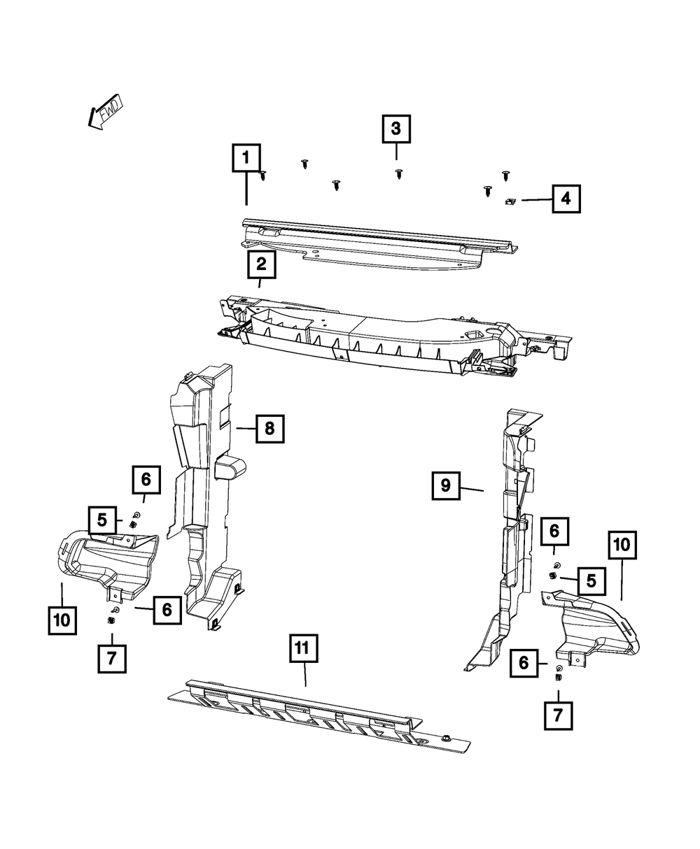 68437119AA - Radiator Upper Seal 2019-2023 Jeep Cherokee | The Official ...