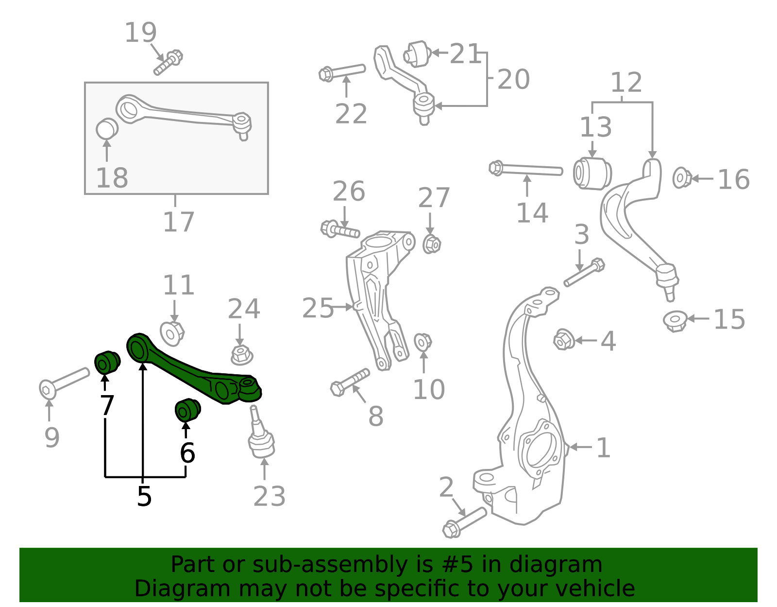 8W0-407-693-A - Audi Suspension Control Arm 2016-2025 Audi ...