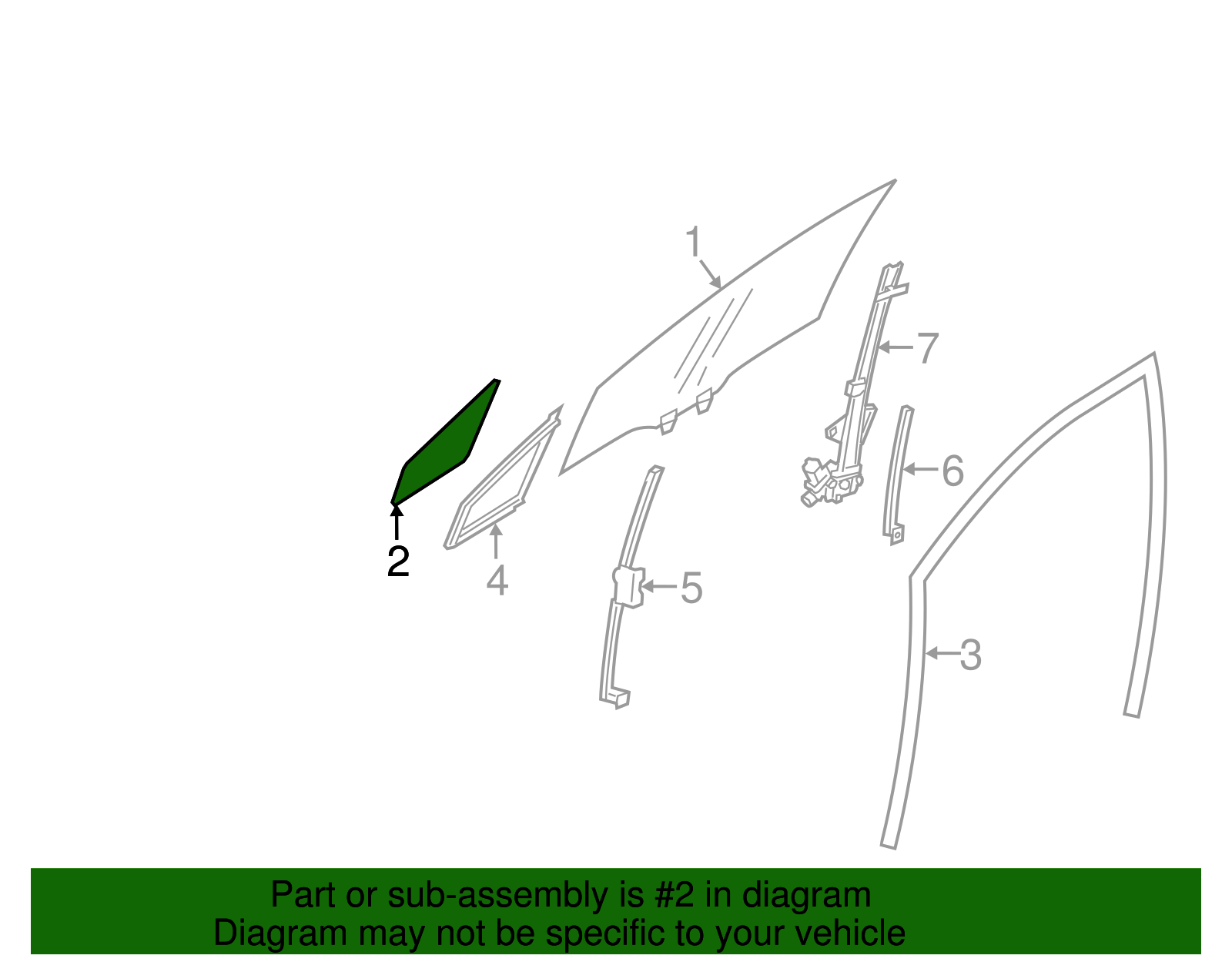 2015-2021 Subaru Fixed Glass 61012VA310 | Subaru Parts Store