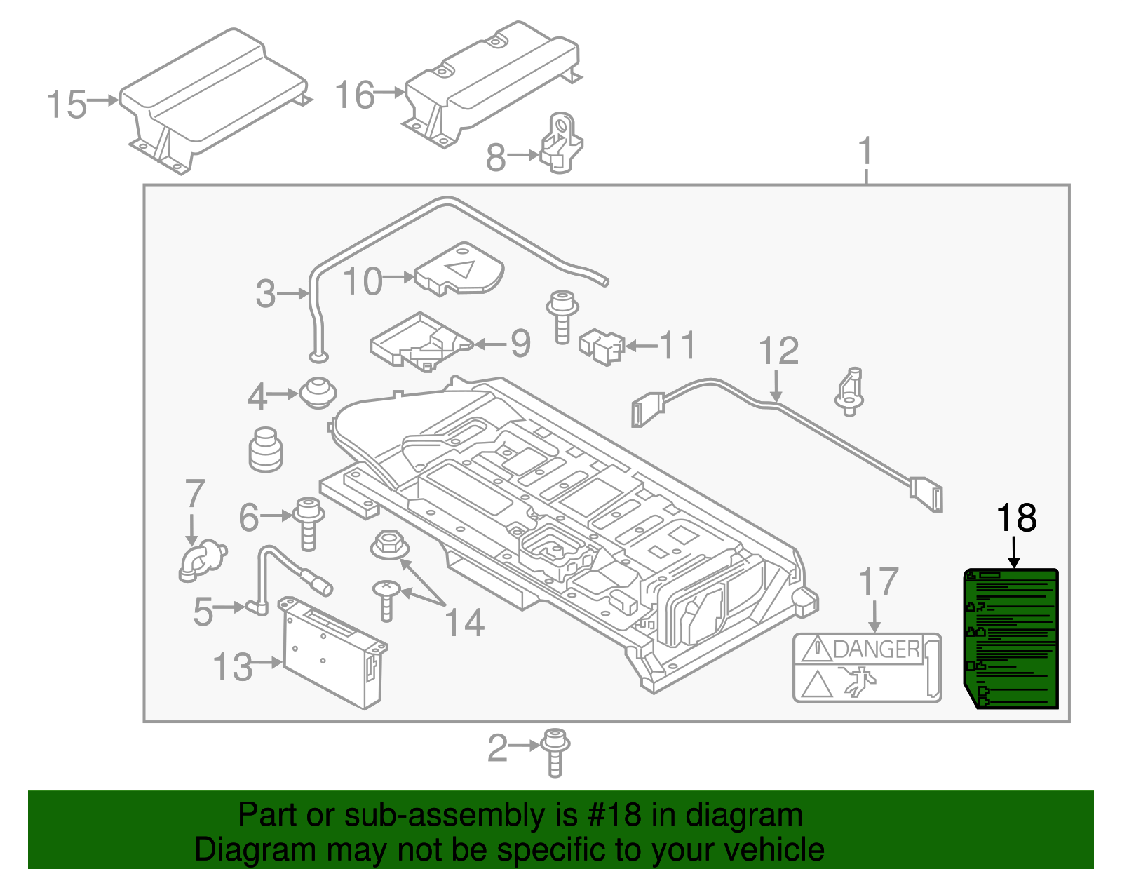 2013-2016 Volkswagen Jetta Warning Label 5C6-010-832 | VW Direct Parts
