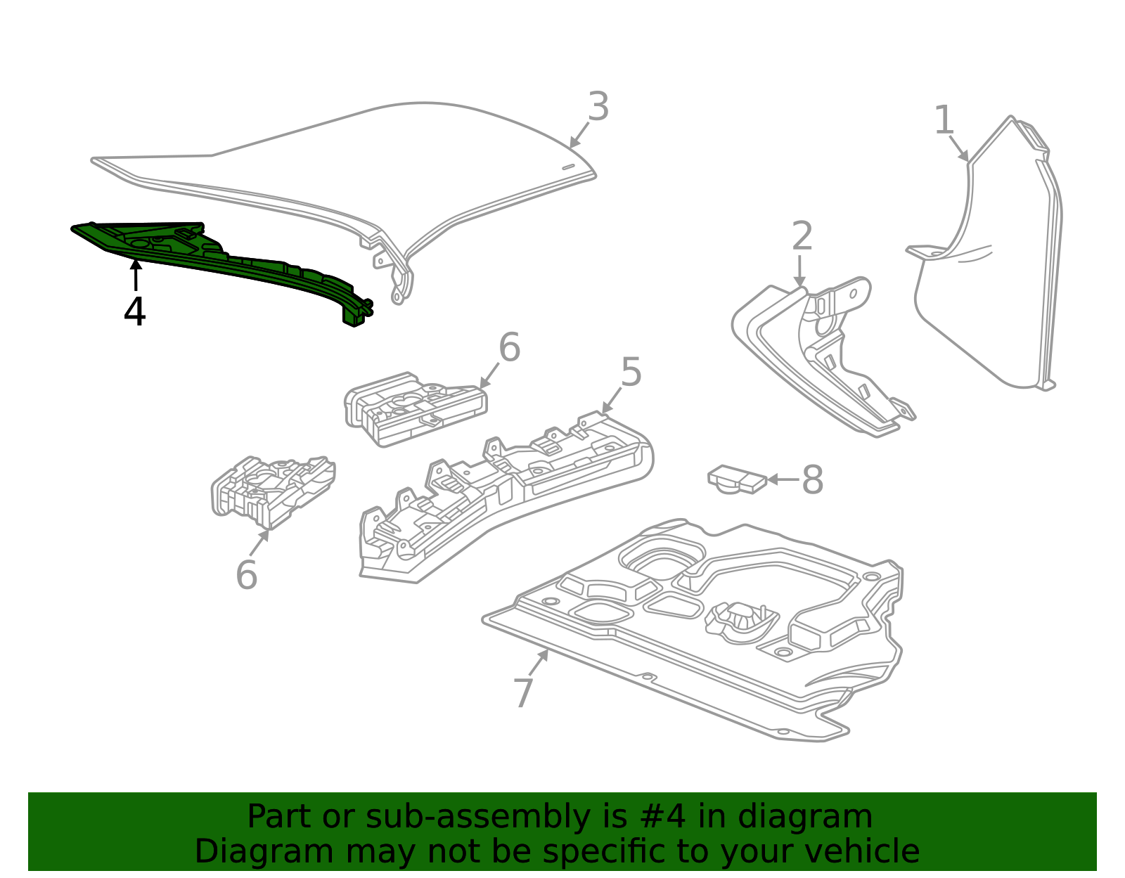 2020-2025 Chevrolet Corvette Lower Pad 84731398 | Capital Chevy Parts