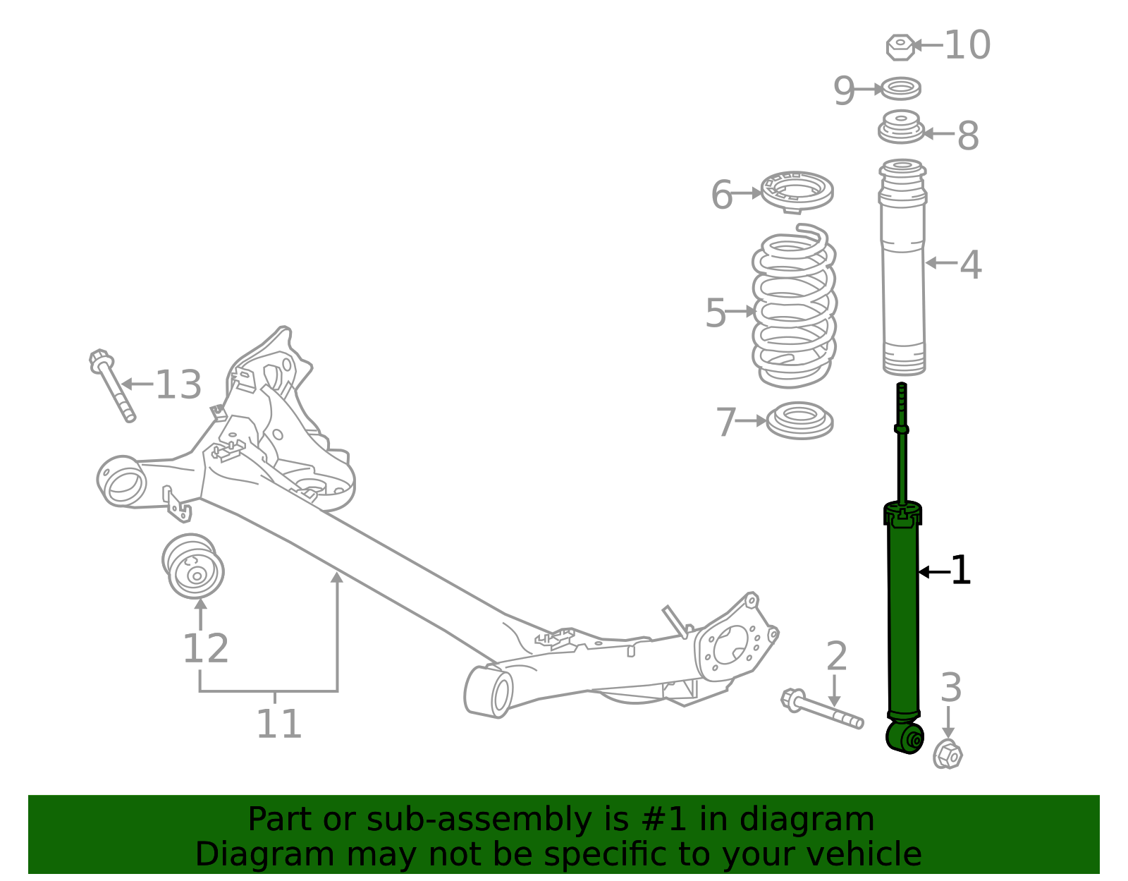 48530-52M30 - Shock Absorber 2012-2015 Toyota Prius C | Toyota San ...