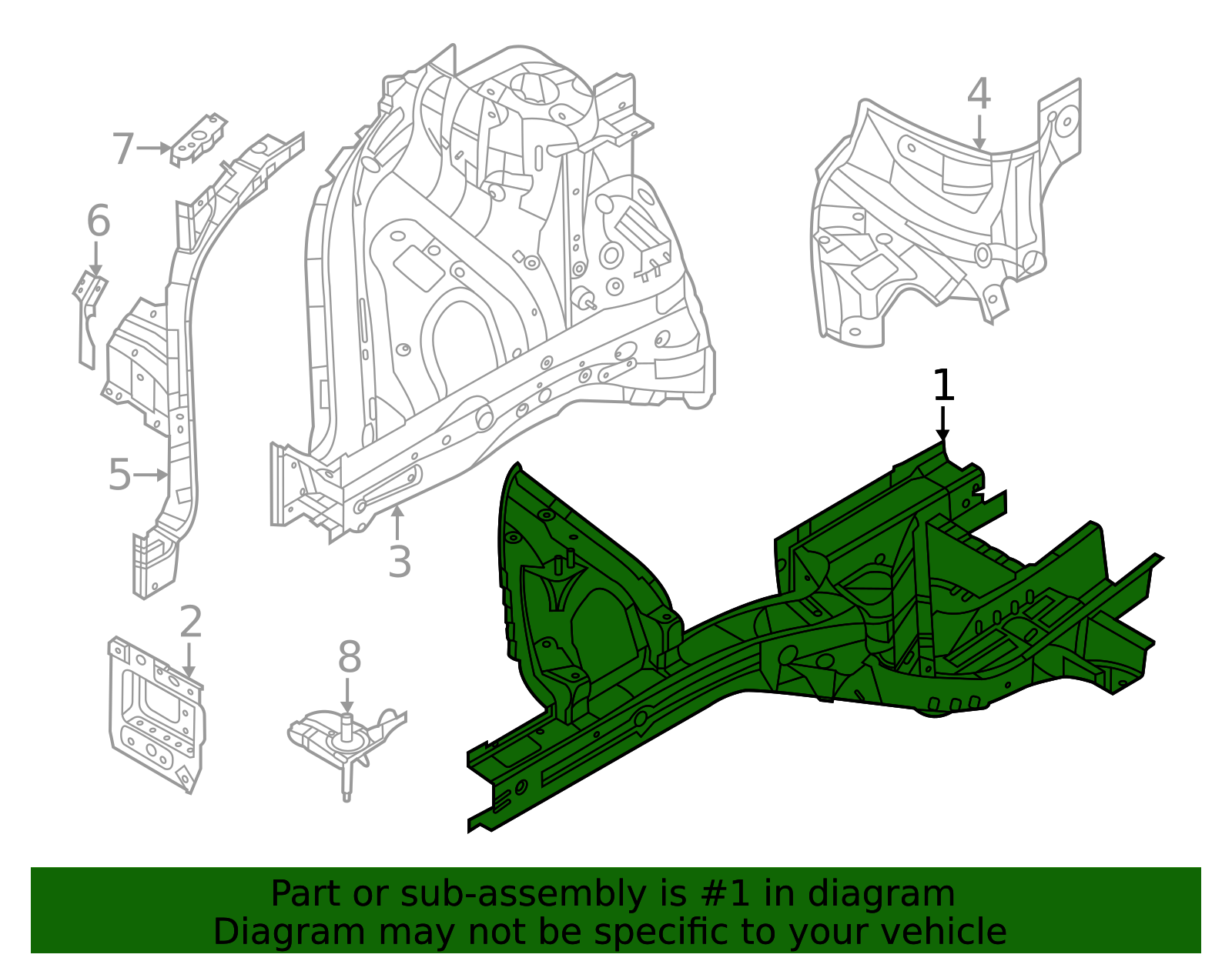 2022-2025 Kia Carnival Rail Assembly 64602-R0000 | TascaParts.com