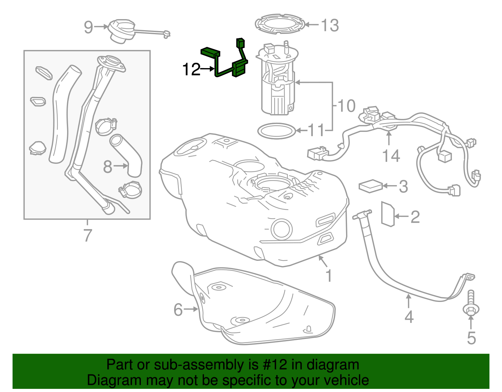 2016-2022 Chevrolet Spark Fuel Level Sensor Kit with Seal 13516326 ...