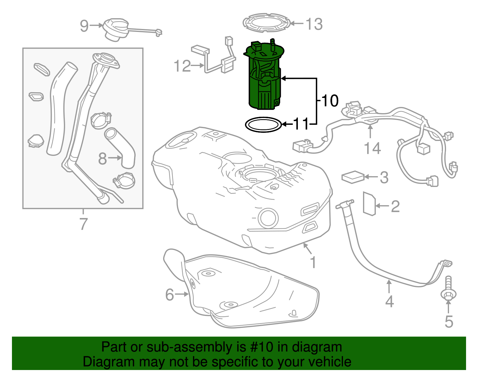 2016-2022 Chevrolet Spark Fuel Pump Module without Fuel Level Sensor ...