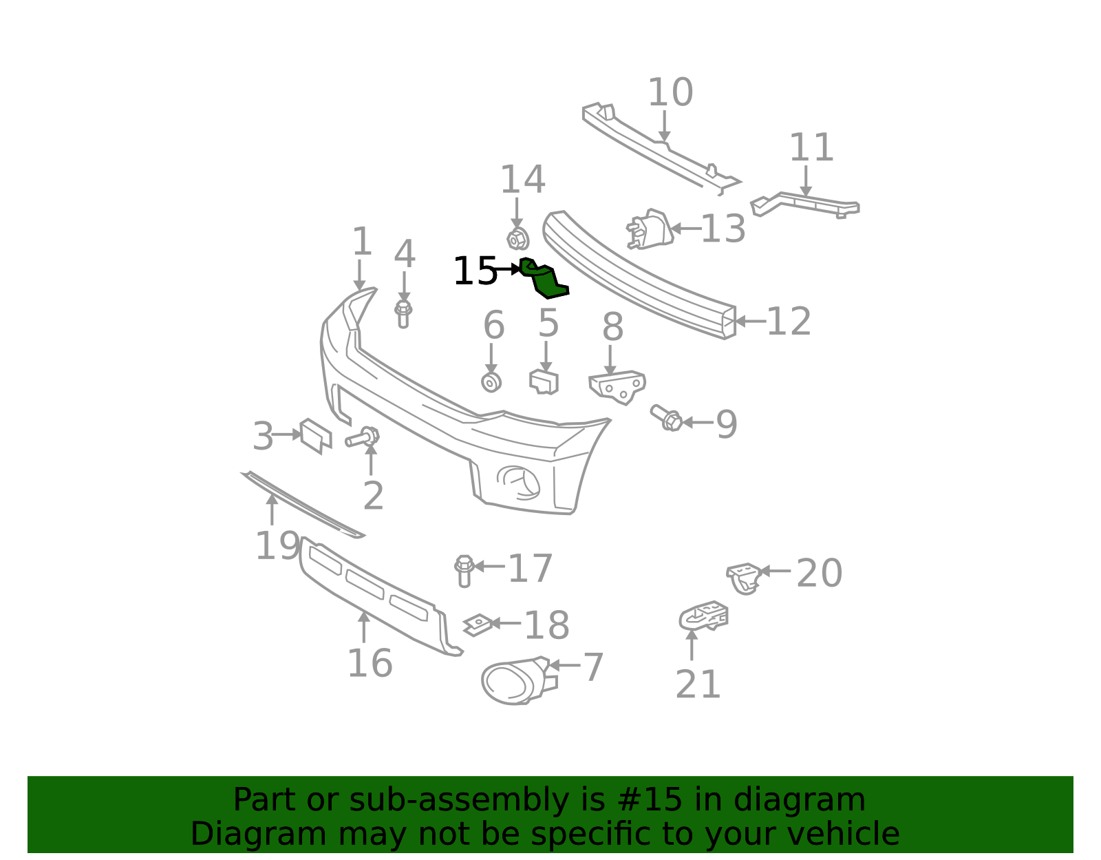 Genuine Official Toyota Impact Bar Lower Bracket part# 52143-0C030 for ...