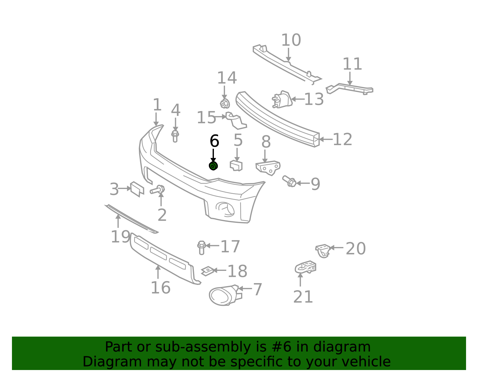 2007-2013 Toyota Tundra Park Sensor Retainer 89348-33080-C0 | MotorMotor