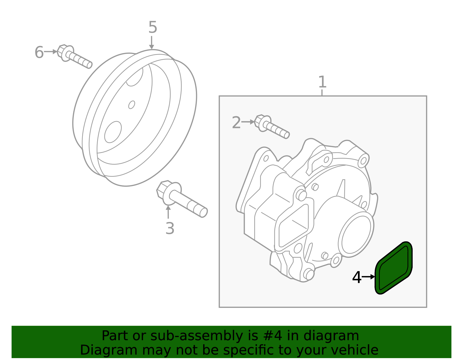 2016-2020 Toyota Water Pump Assembly Gasket 16271-WB001 | MotorMotor