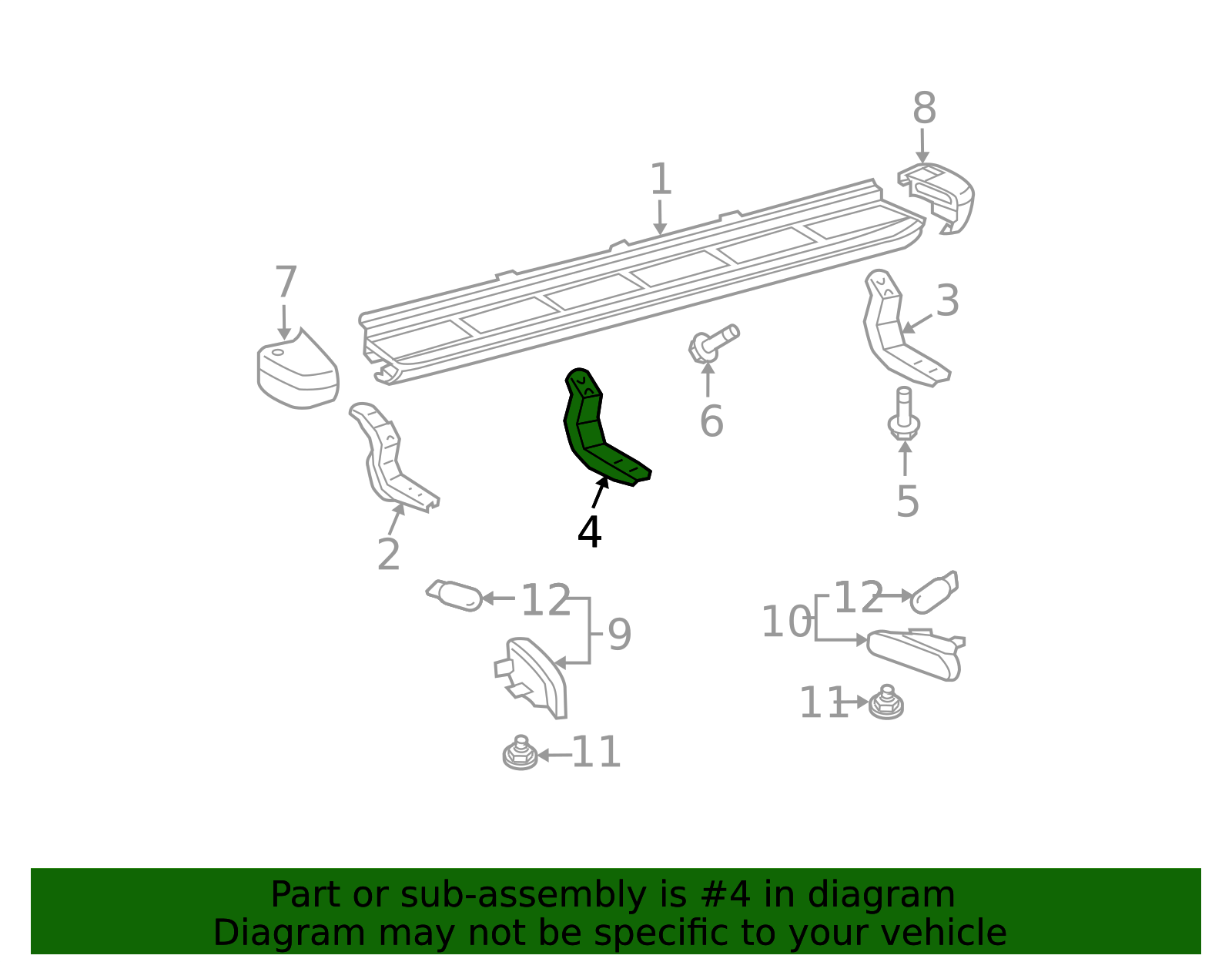 51795-60060 - High-Quality Running Board Mounting Bracket for 2003-2014 ...