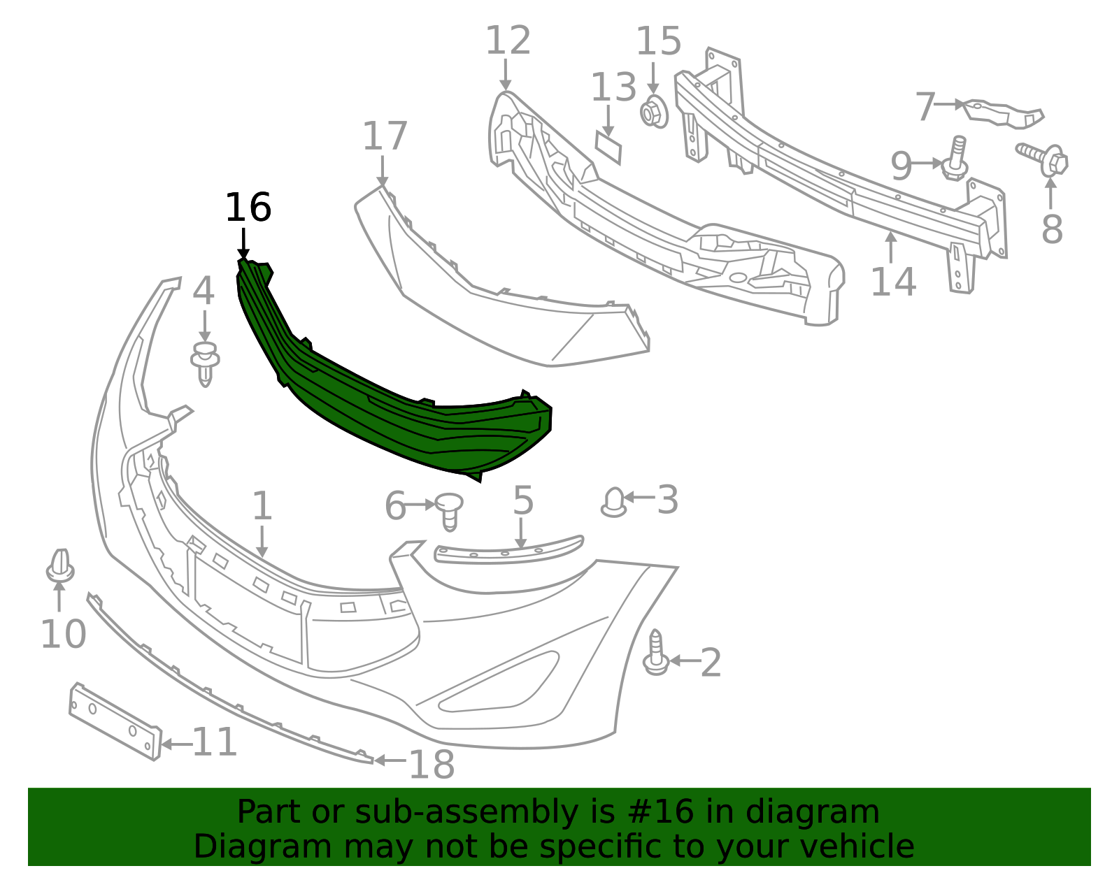 2013 Hyundai Elantra Coupe Lower Grille 86560-3X500 | QuirkParts