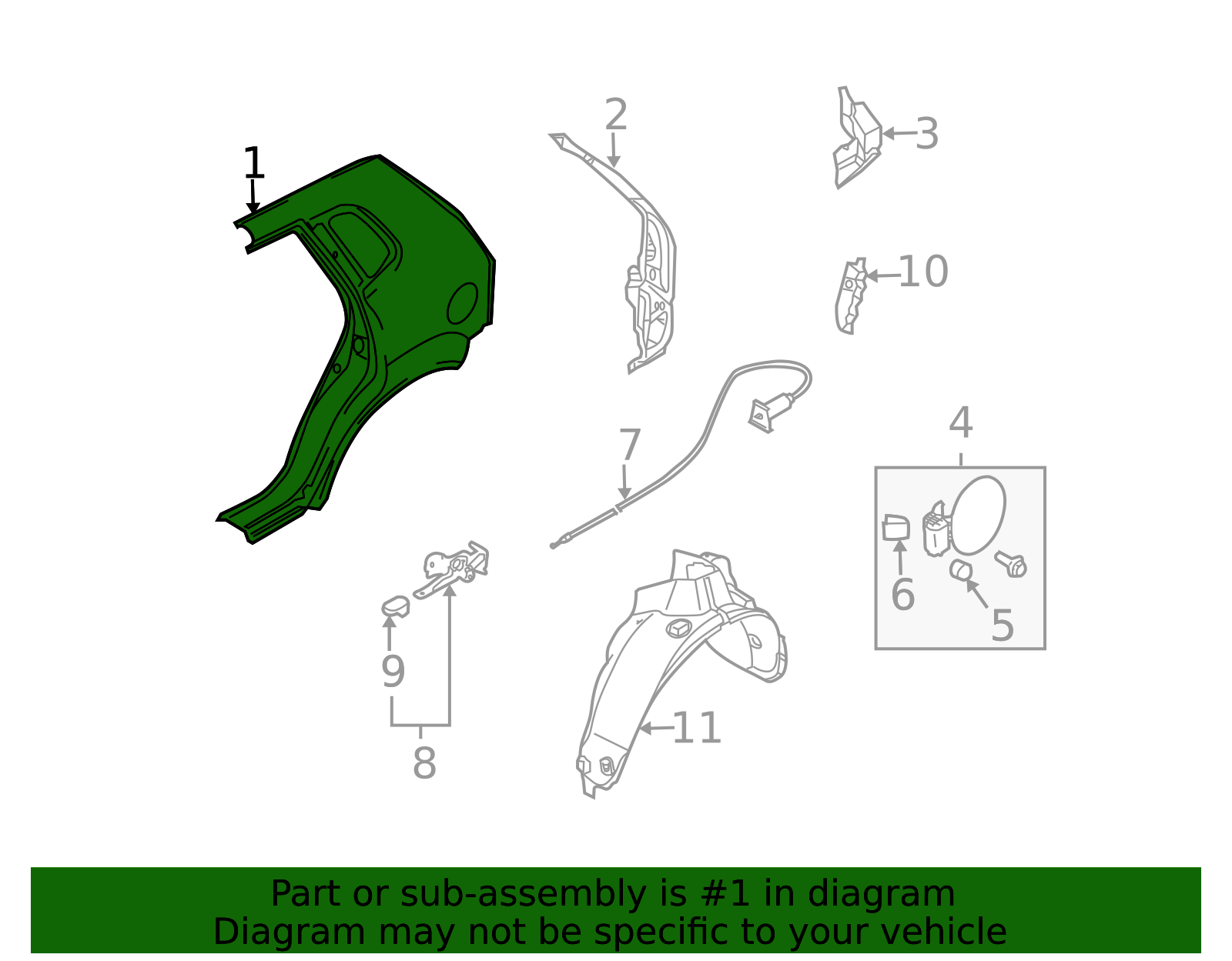 Quarter Panel 71504-2EB12 | HyundaiParts.Online