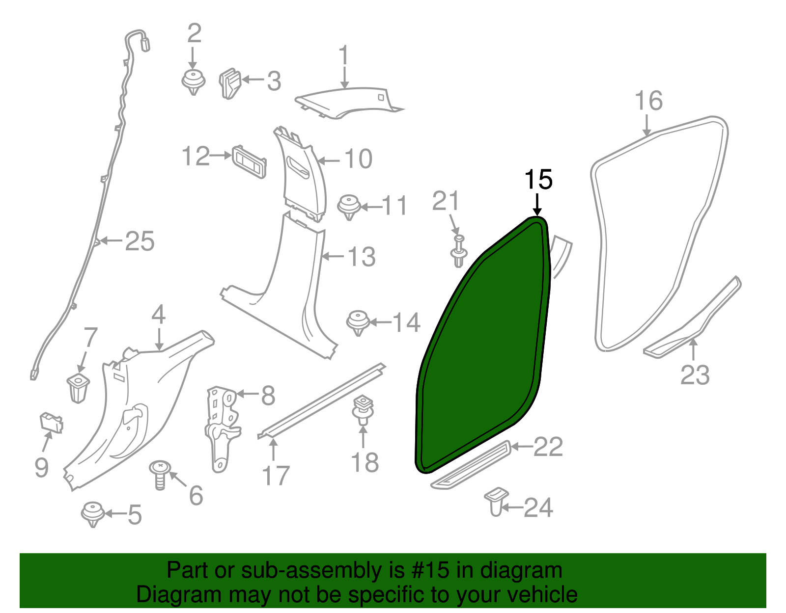 51727409193 - 2015-2020 BMW Weather-Strip On Body (51-72-7-409-193 ...