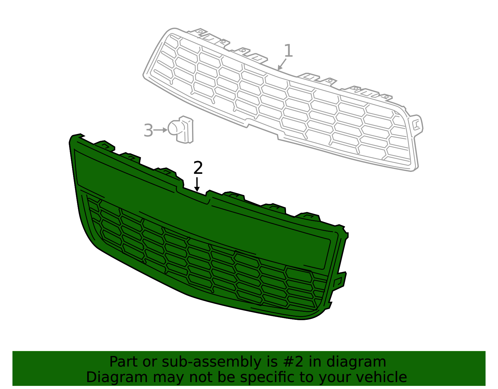 2012-2016 Chevrolet Sonic Front Lower Grille 95227395 | Shop Matick ...