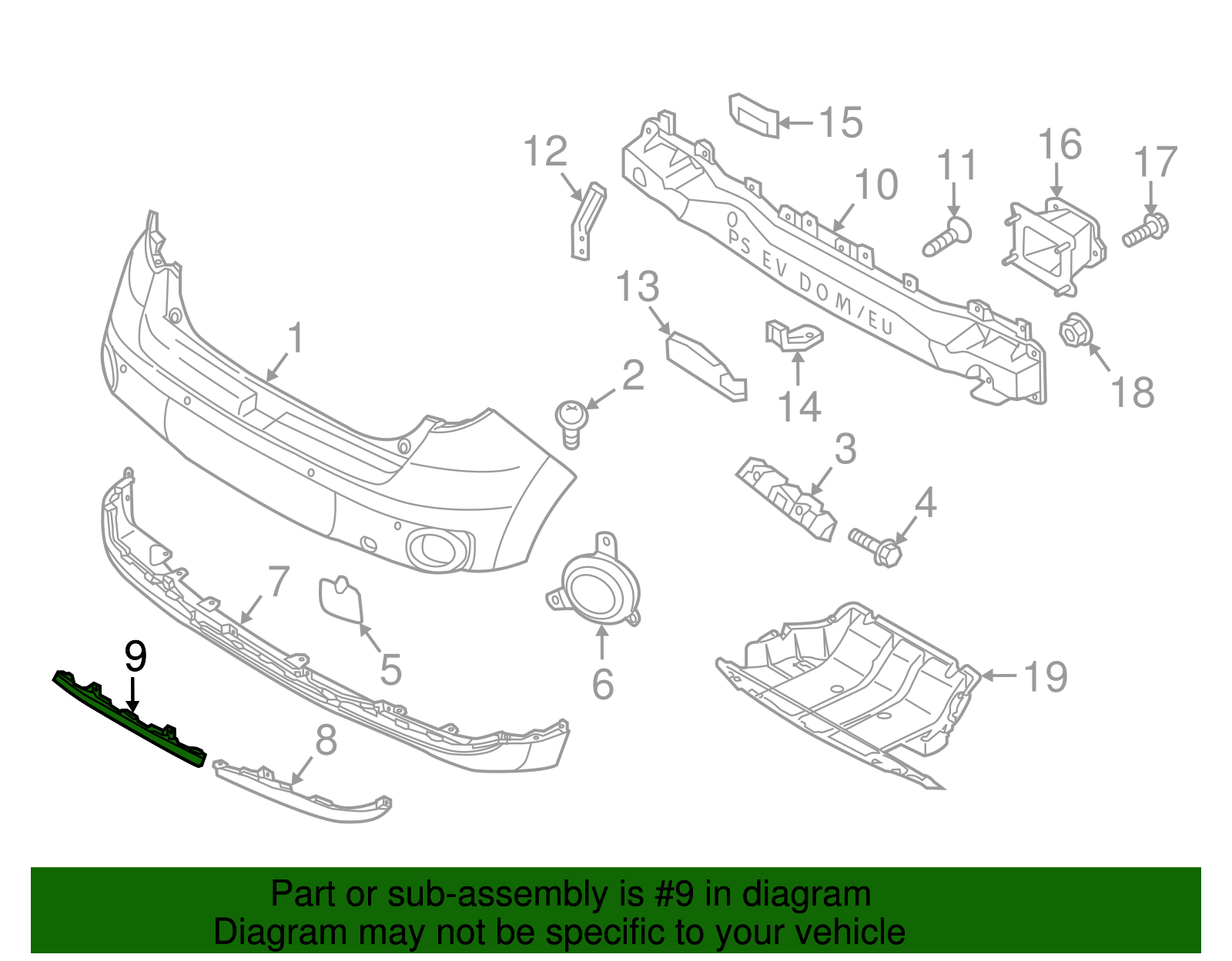 2015-2019 Kia Soul EV OEM NEW 15-2019 Kia Soul EV Base Molding Assembly ...