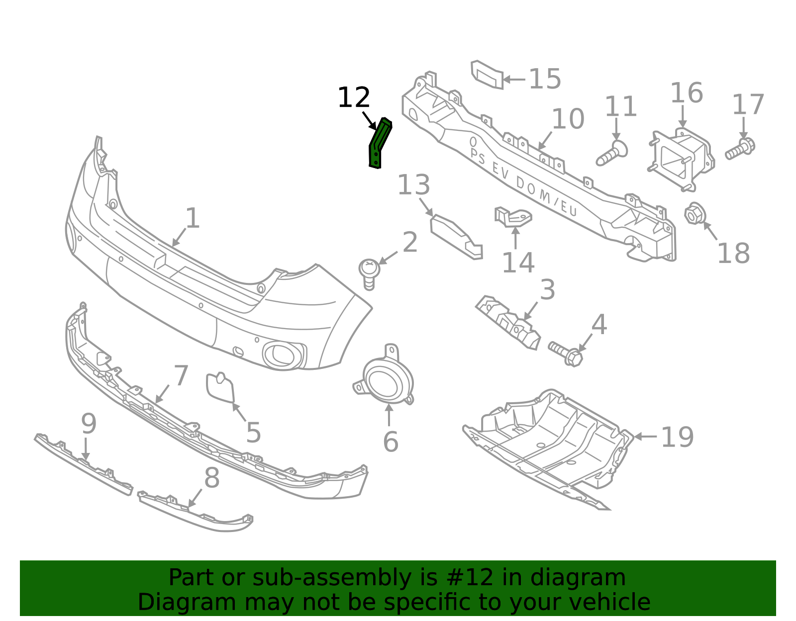 86633-B2000 - Impact Bar Upper Bracket 2014-2019 Kia | Kia.Parts Store