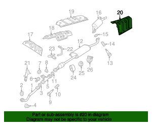 2008-2013 Toyota Highlander Exhaust Heat Shield 58327-0E030 | OEM Parts ...