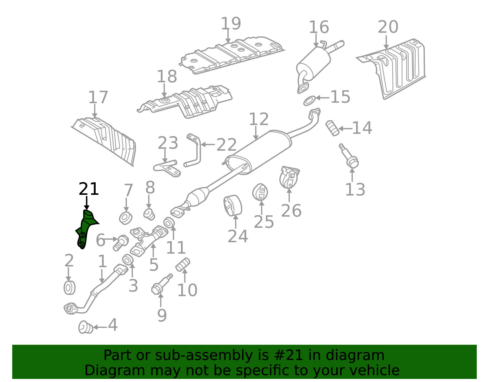 17571-0P080 - High-Quality Exhaust Bracket for AutoNation Parts