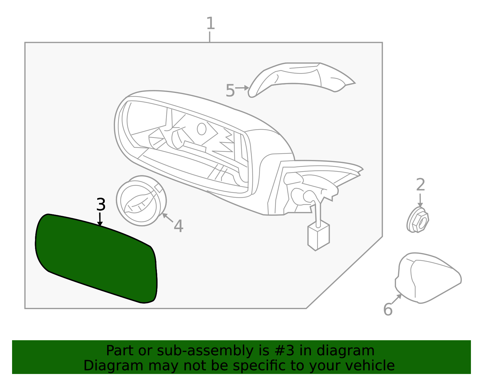 2010-2016 Hyundai Genesis Coupe Mirror Glass 87611-2M110 | MotorMotor