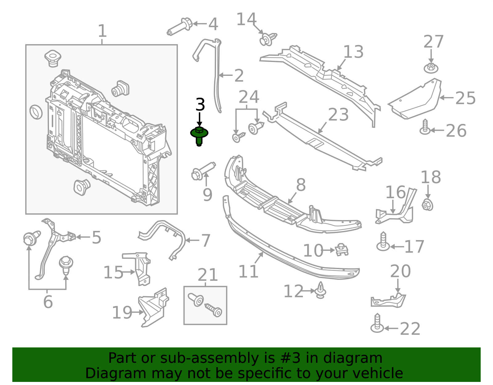 W713533-S307 - Radiator Support Bolt 2011-2019 Ford Fiesta | Ford Parts ...