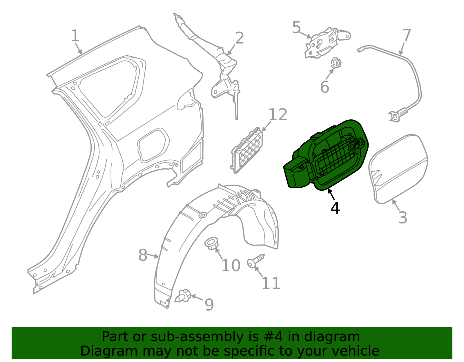 2019-2020 Hyundai Santa Fe Fuel Pocket 81595-S2010 | OEM Parts Online
