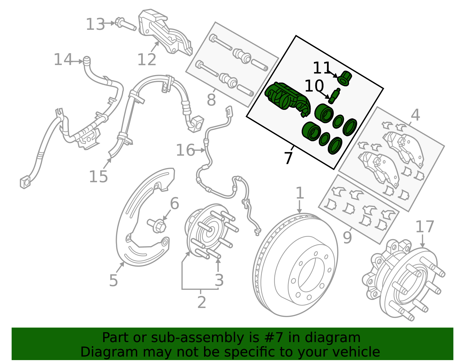 68453107AB - Disc Brake Caliper Assembly Left - 2019-2020 Mopar | Mopar ...