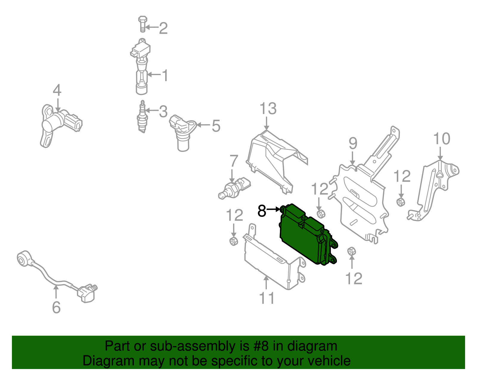 2009-2010 Mazda 6 Module Powertrain Control L52018881P | TascaParts.com