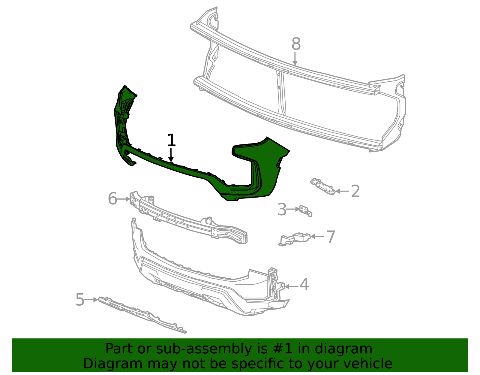 2021-2024 Chevrolet Primed Front Bumper Upper Fascia 87813939 | OEM ...