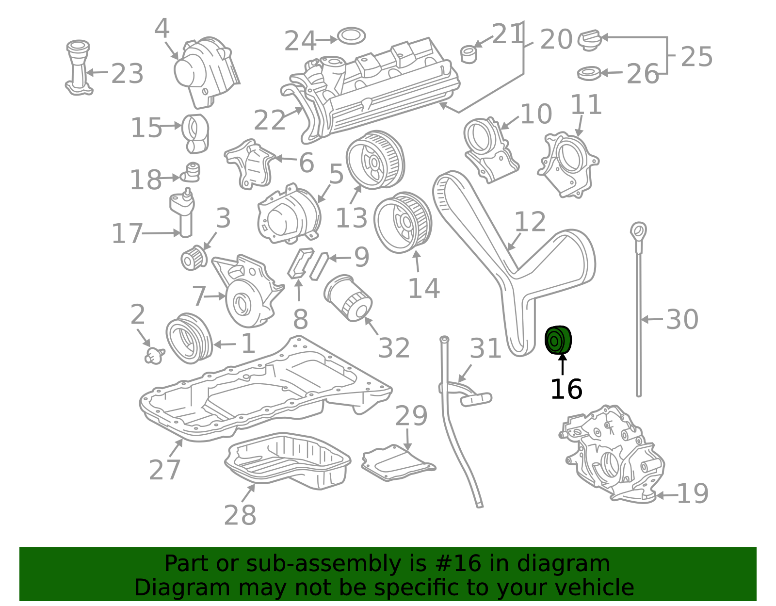 1998-2009 Toyota Tensioner Pulley 13503-0F010 | MotorMotor