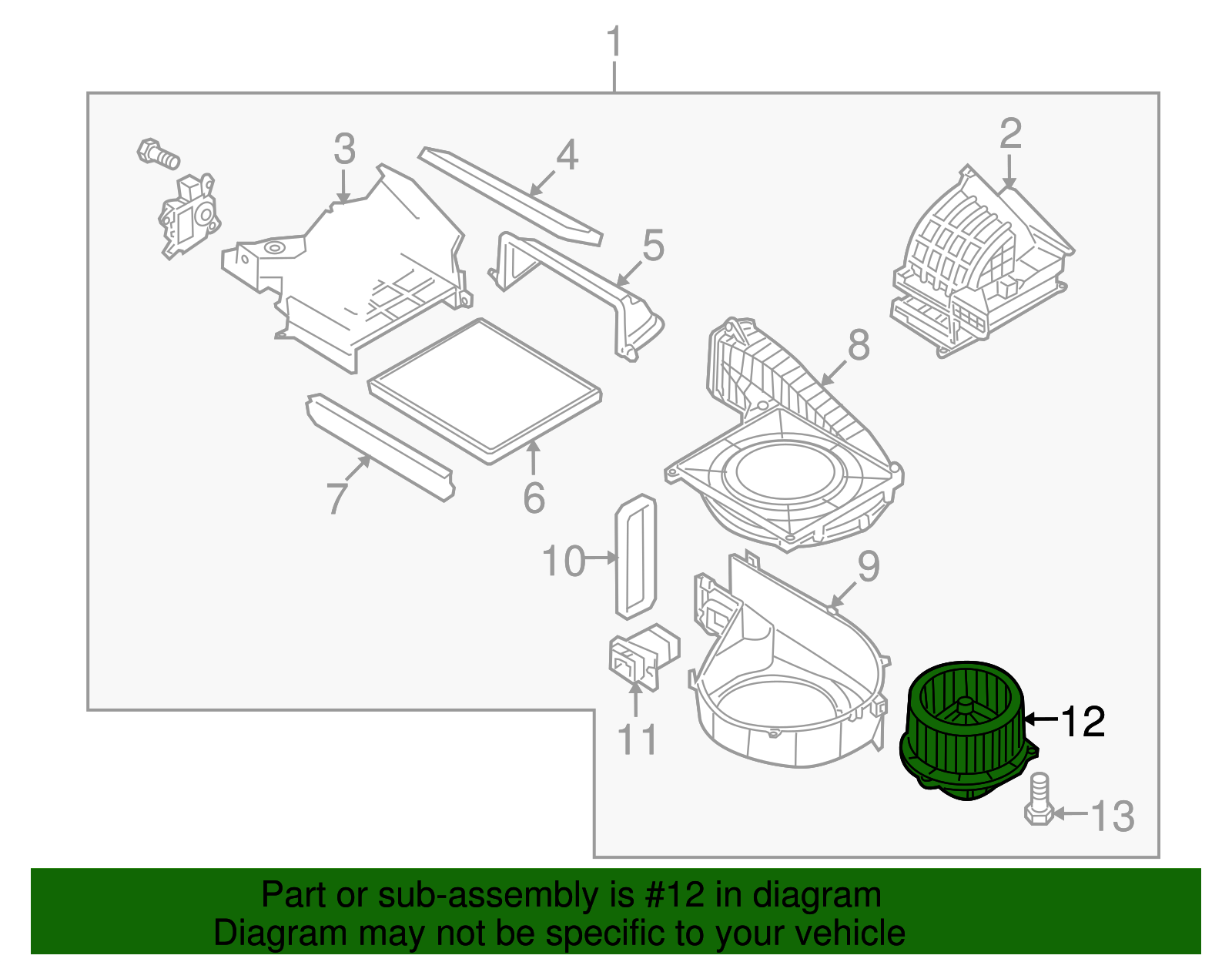 2010-2014 Hyundai Genesis Coupe Blower Motor 97113-2M000 | OEM Parts Online
