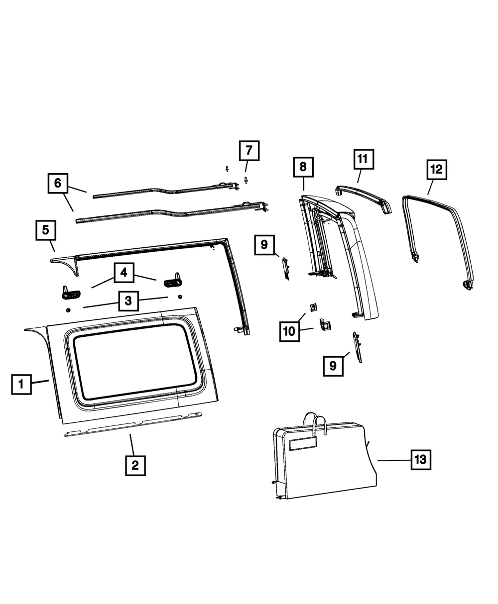 68711873AA - Quarter Window Seal, Right 2018-2026 Jeep Wrangler | The ...