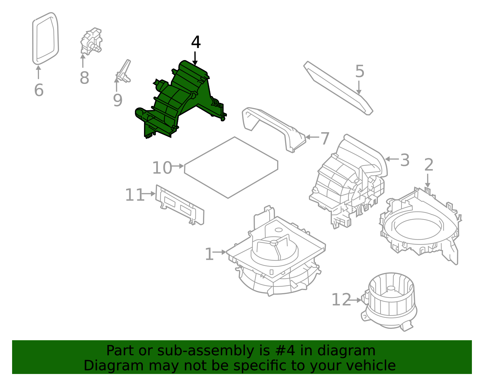 72213AN00A - Blower Case - 2020-2025 Subaru | Subaru OEM Parts Outlet