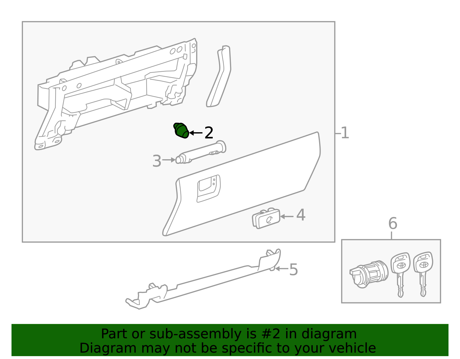 55557-60050 - Glove Box Door Bumper | Longo Toyota Parts
