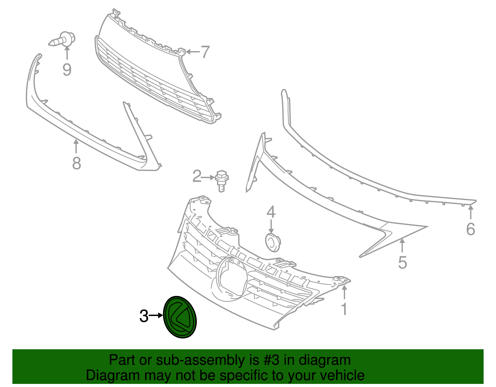 2008-2018 Lexus Emblem 53141-48060 | toyolexparts