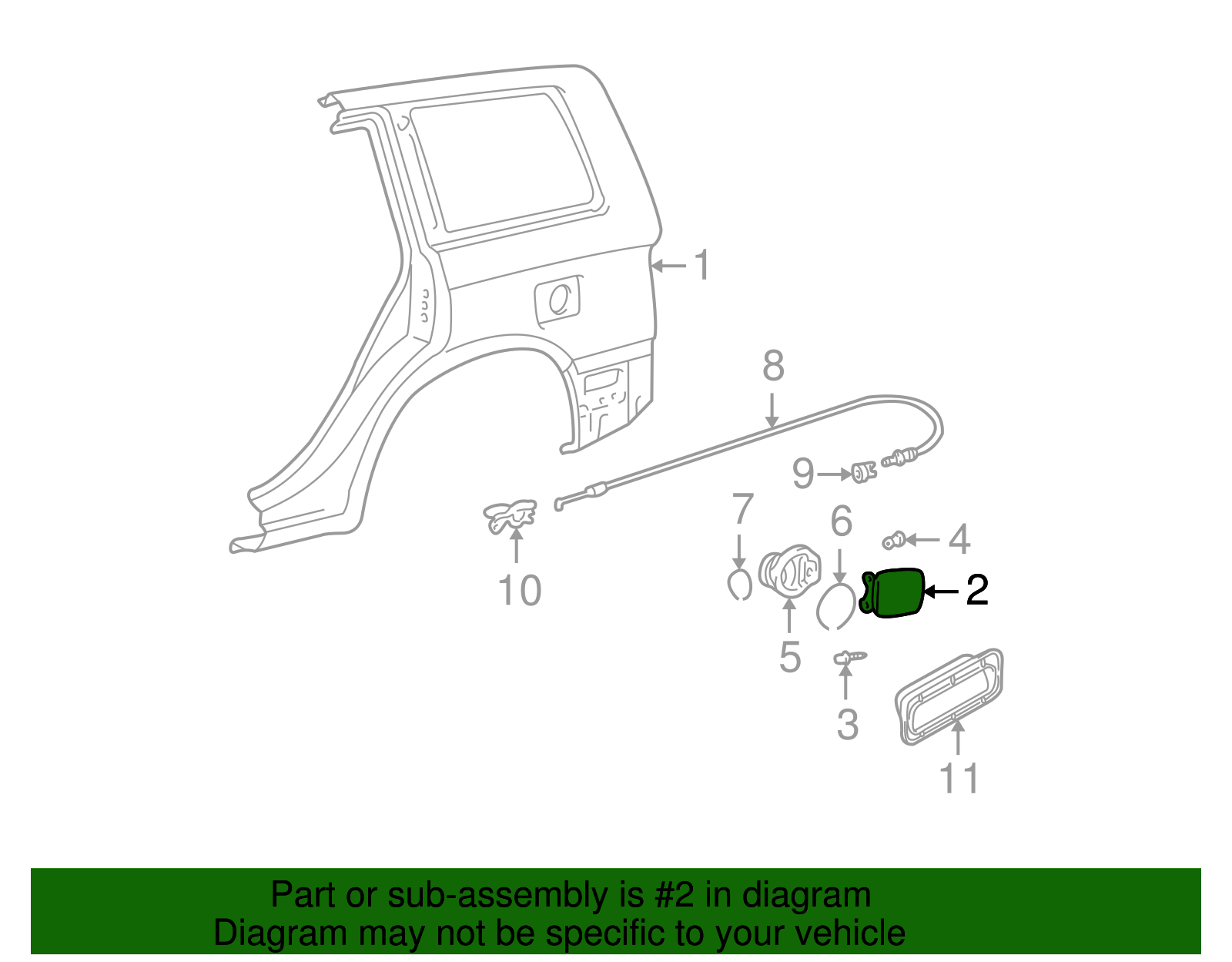 Genuine Toyota Fuel Door part# 77350-48070 for 2004-2007 Toyota ...