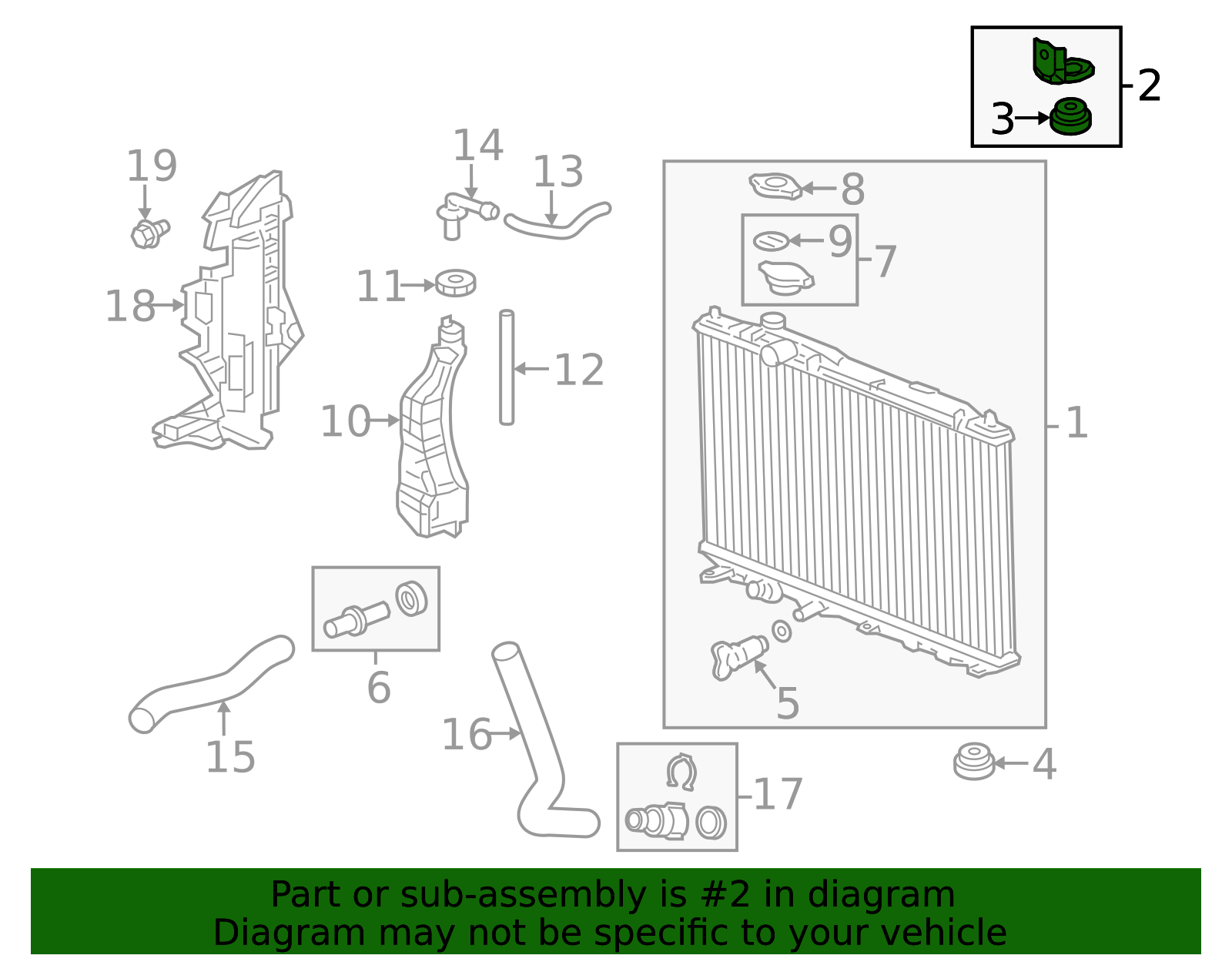 74171-TR0-A00ZZ - 2012-2015 Honda Civic - Bracket Radiator Mounting ...