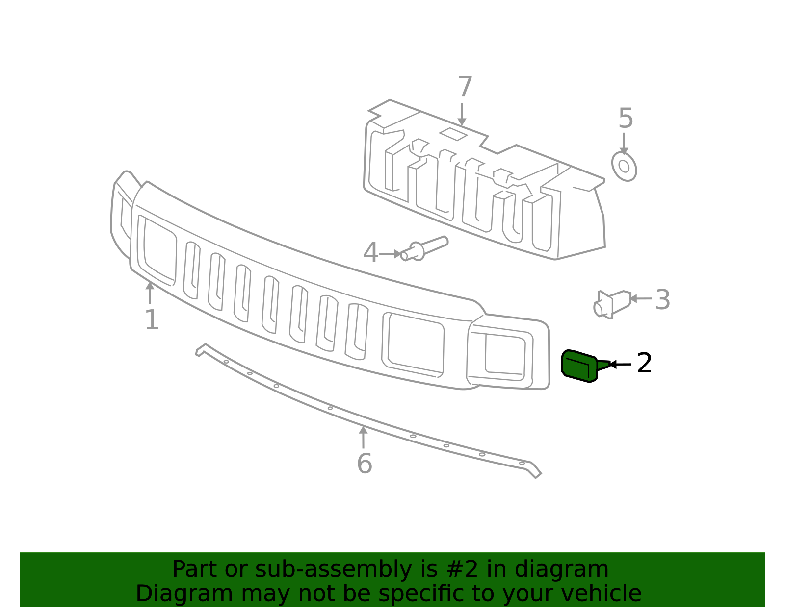 2006-2010 Hummer Front Grille Retainer 11561829 GM | GMPartsDirect.com
