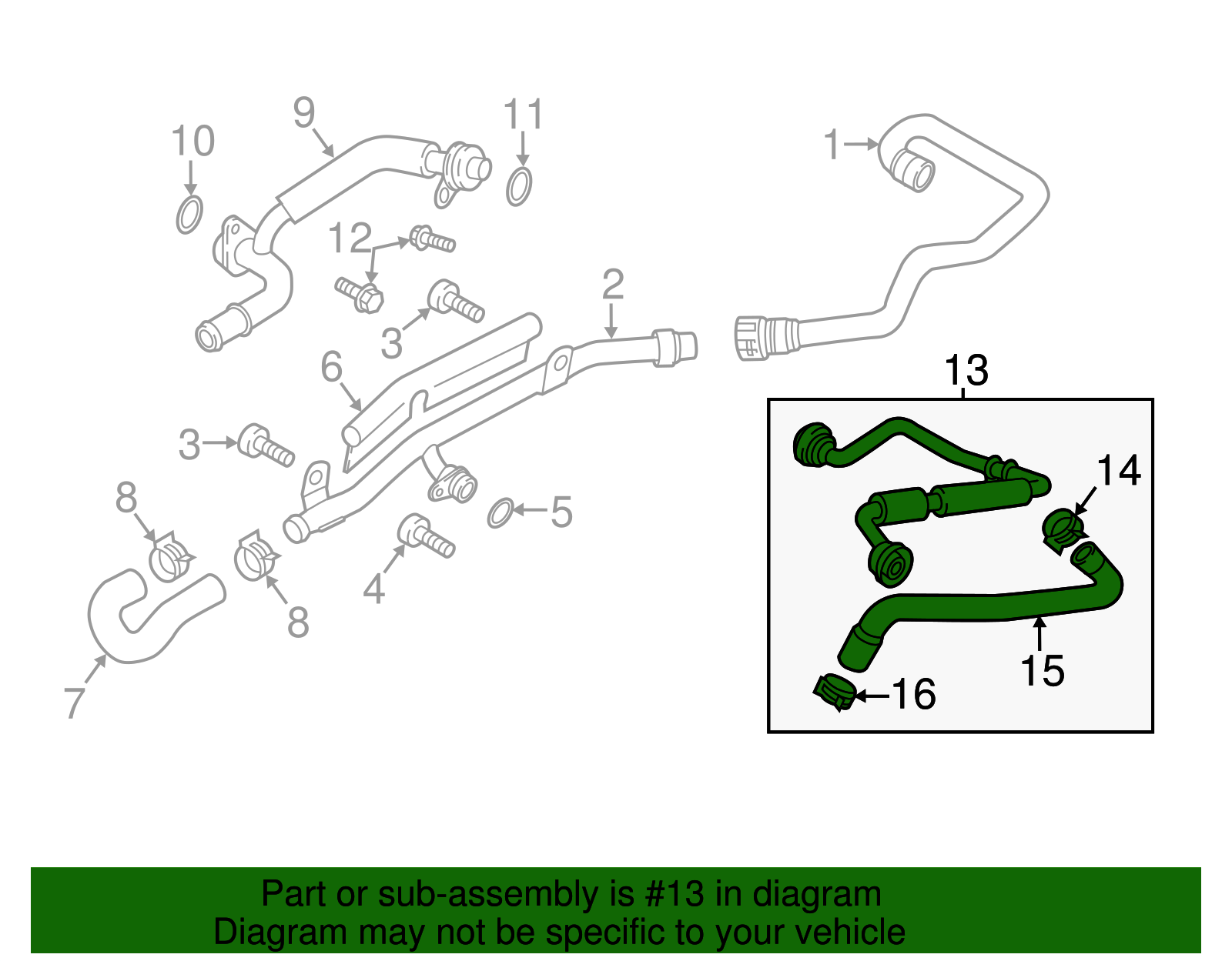 4G0-121-081-EP - Hose & Tube Assembly 2016-2018 Audi | Euro Parts 4 Less