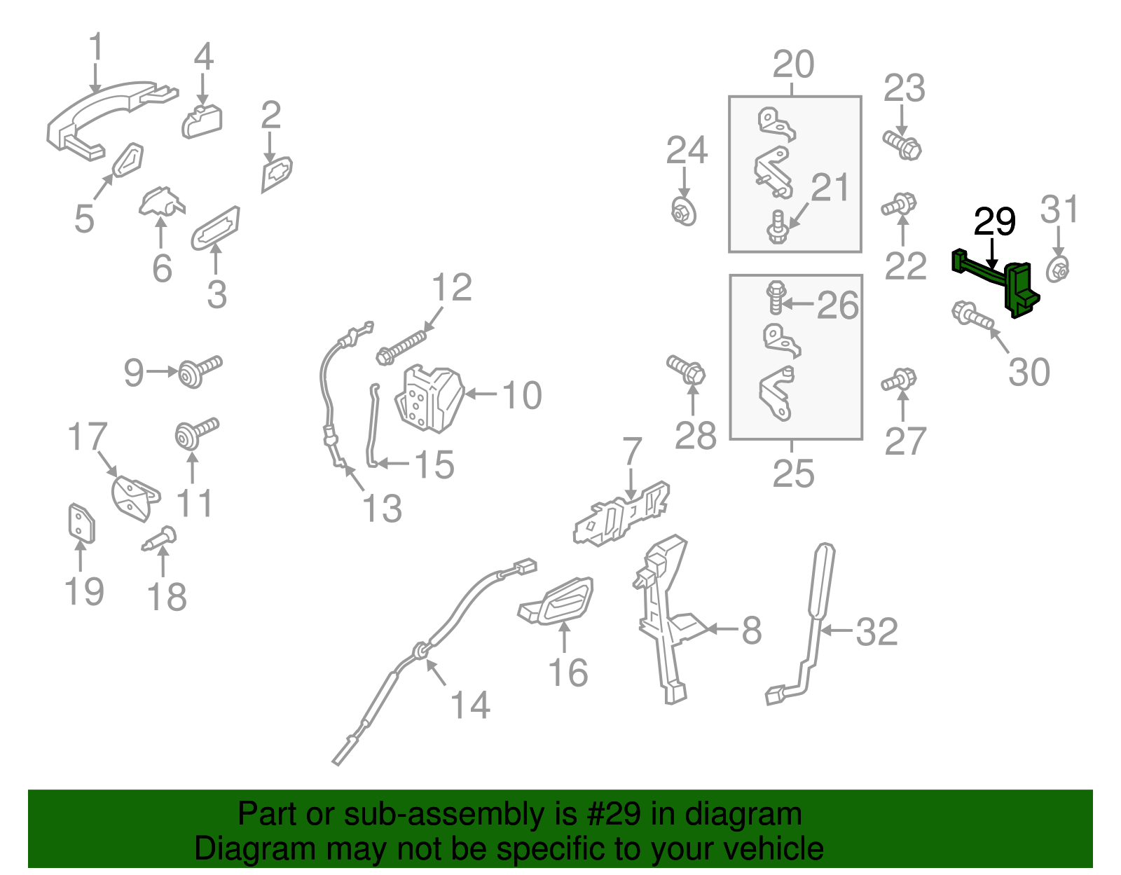 2013-2019 Ford Escape | Check Arm | CJ5Z-7823552-A | Walls' Ford Parts