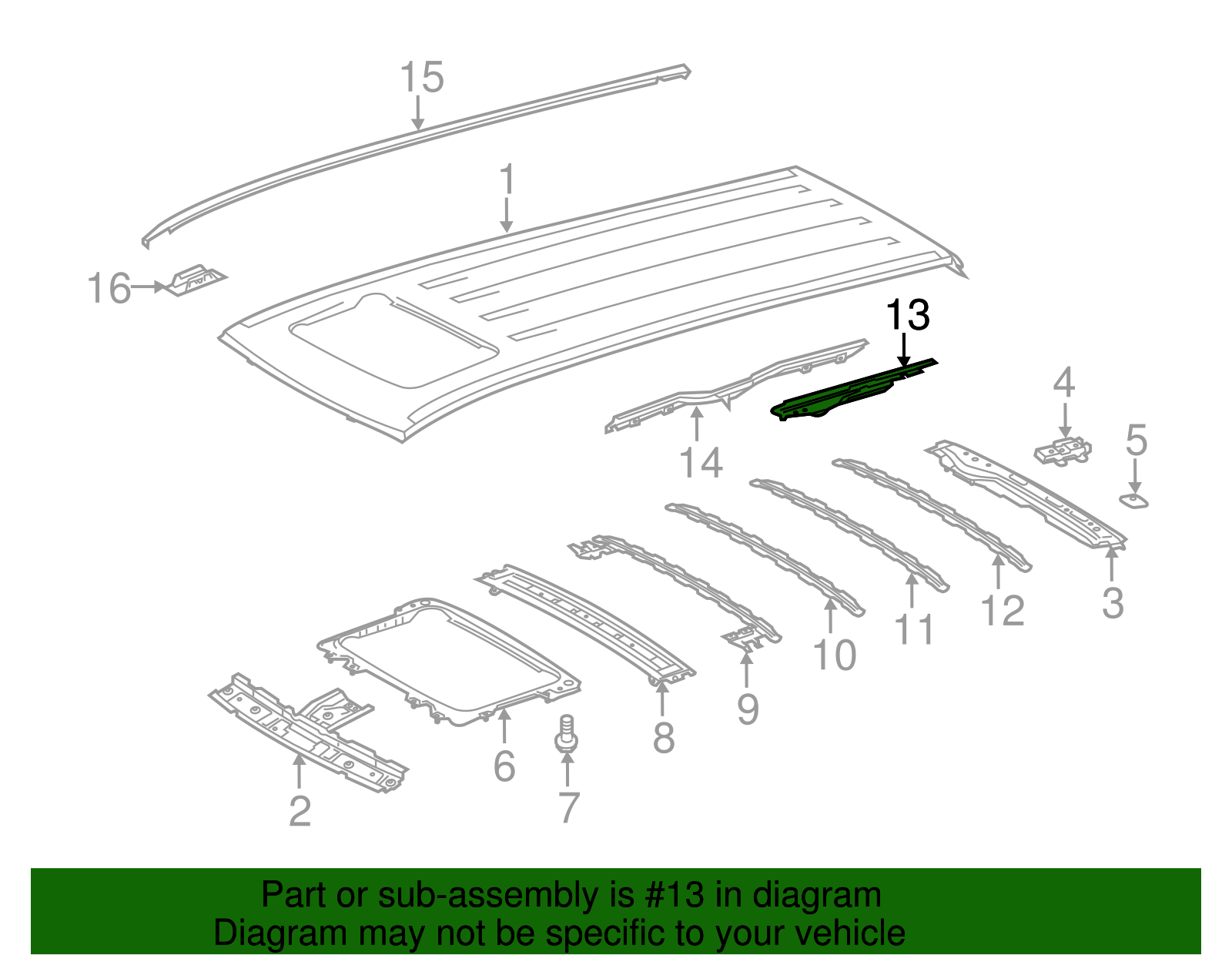 2018-2020 Toyota Sienna Roof Rail 61202-08030 | Toyota Parts Center