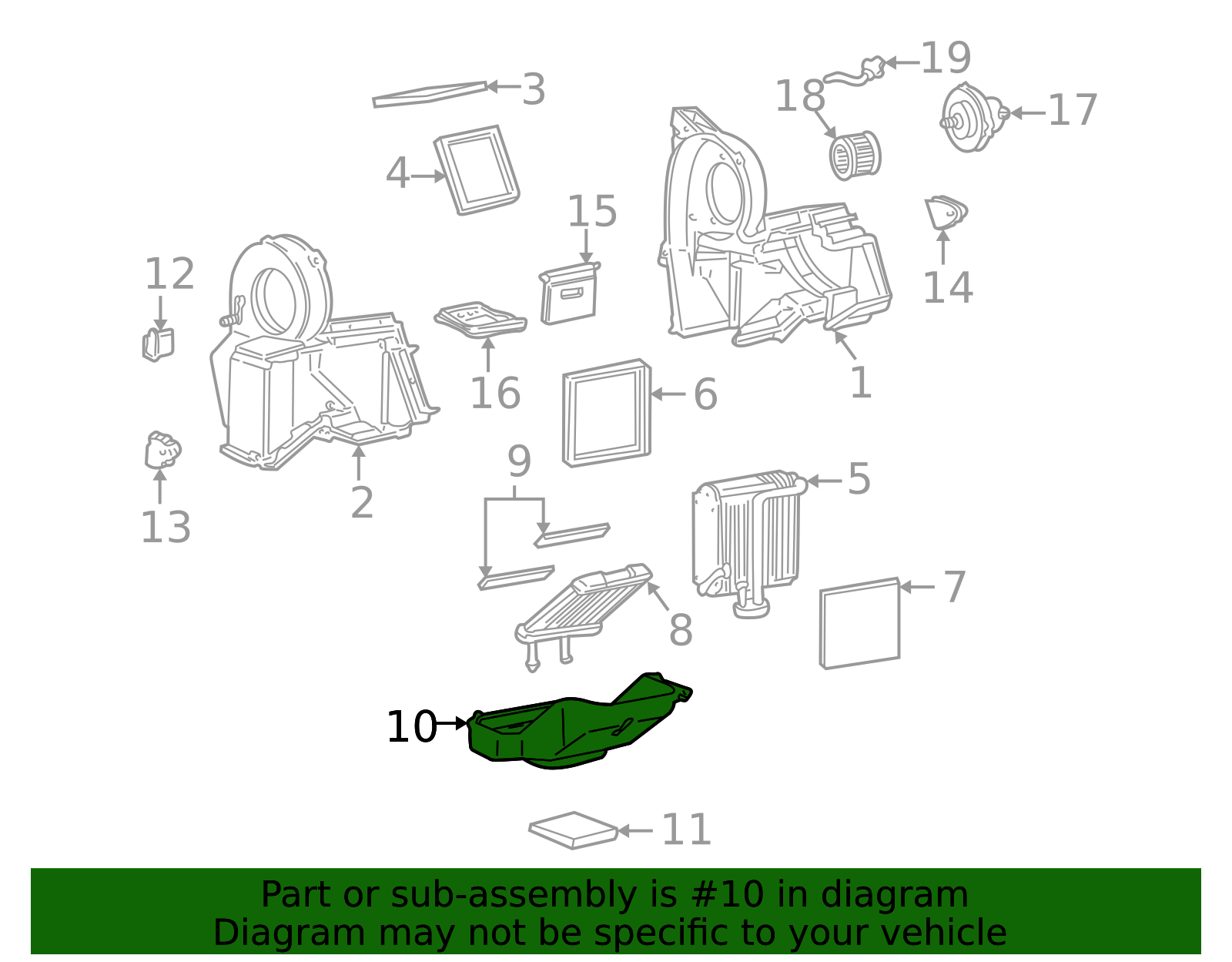 1999-2025 GM HVAC Heater Core Cover 52481685 GM | GMPartsDirect.com